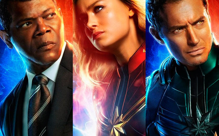 Capitã Marvel ganha pôsteres com destaque para os personagens